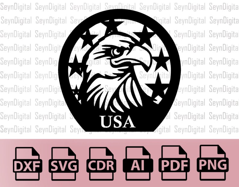 USA Eagle DXF Cnc Dxf for Plasma Laser Waterjet Plotter Router Cut ...