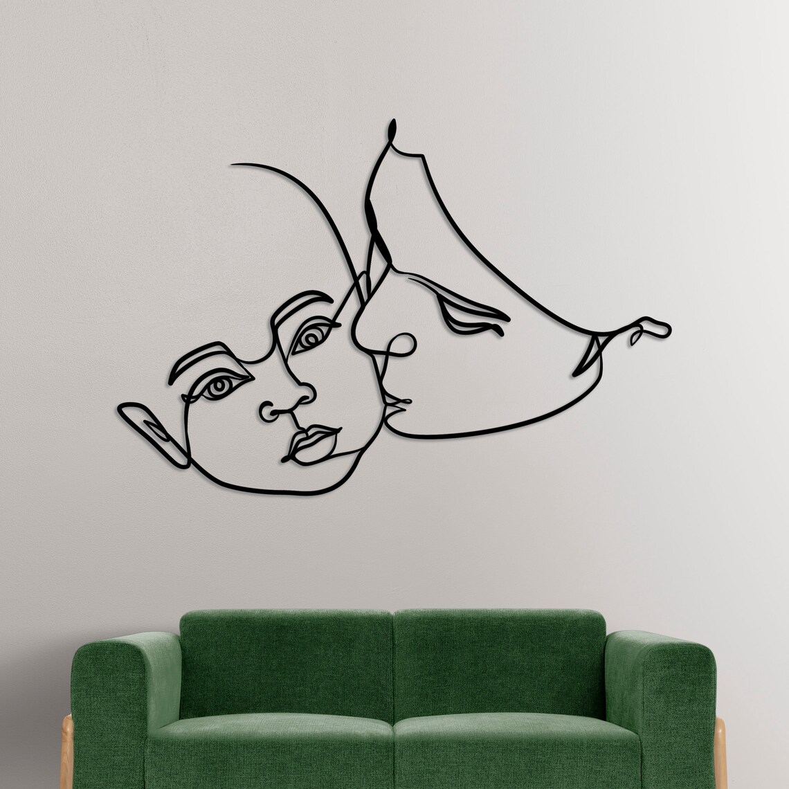 Mother Kissing Baby One Line Svg-dxf-png-ai,mother Svg, Baby Svg, T ...