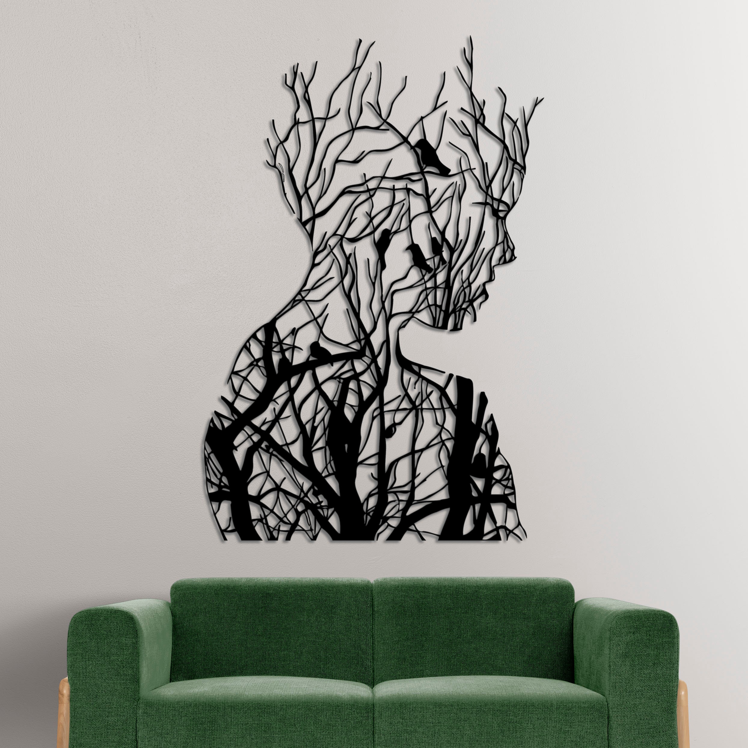 Tree Face Frame Laser Cut Svg Dxf Files Wall Sticker Engraving Decal ...