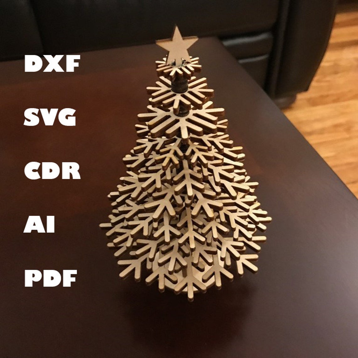Laser Cut Flat Pack Christmas Tree CDR File,dxf File,svg, File,ai,pdf ...