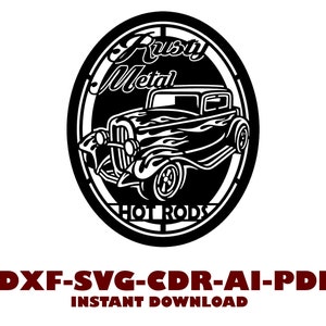 Hot Rod SVG, Vintage Car SVG, Muscle Car Silhouette, Retro Car Svg, Hot ...