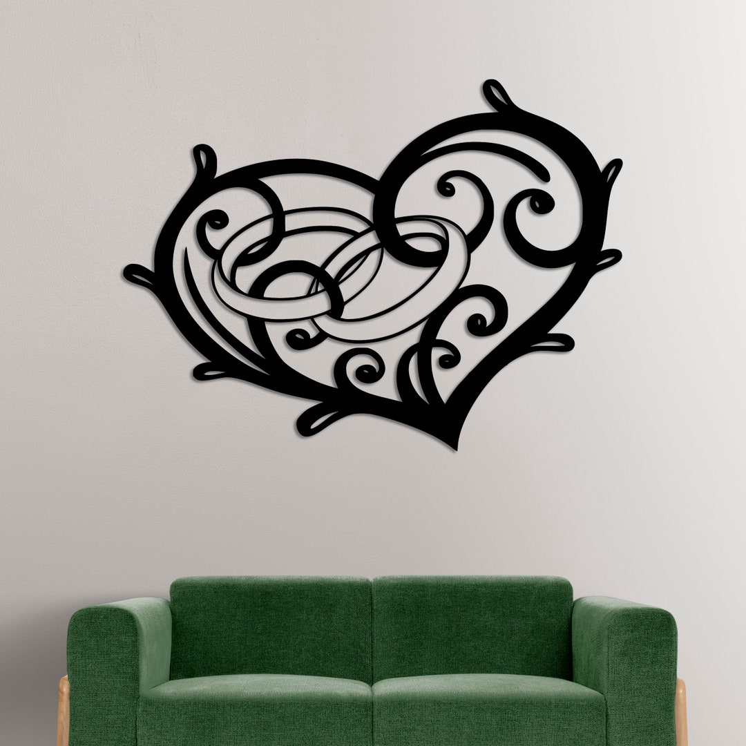 Wedding Rings Svg,heard With Wedding Rings,wedding Couple Svg,instant ...