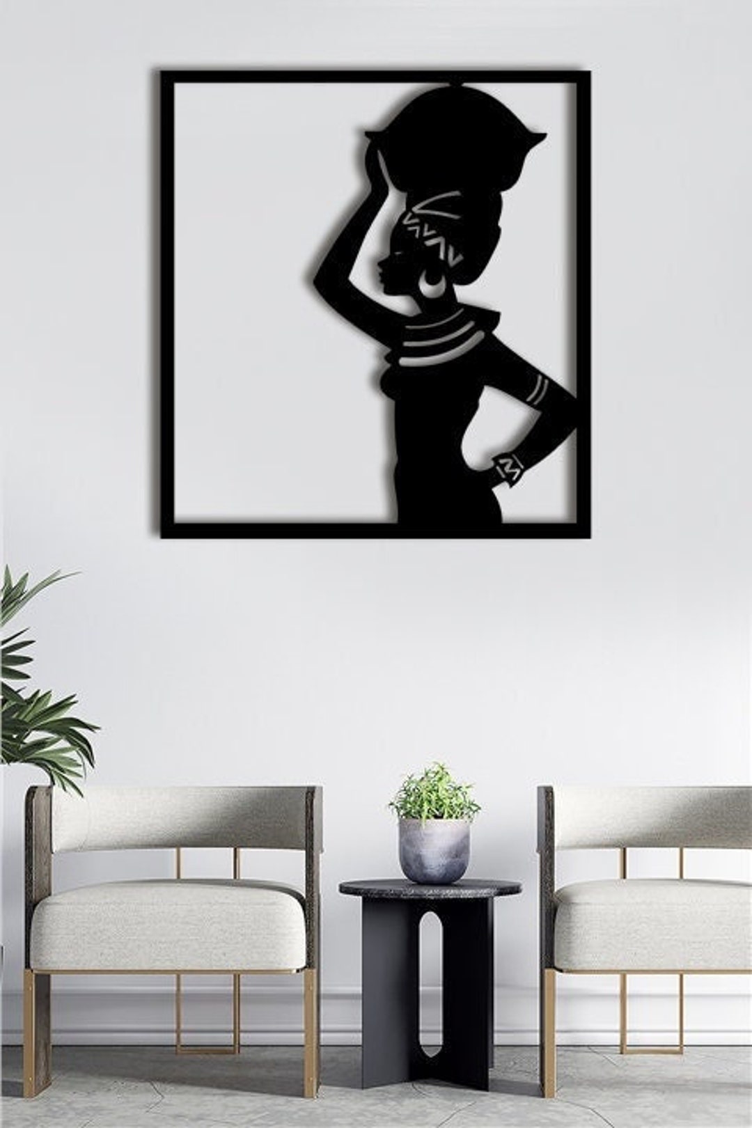 African Woman Design Wall Art Dxf,svg,pdf,cdr,ai,instant Download ...