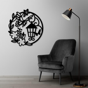 Floral Butterfly Decorative Panel, SVG File for Laser Cutting, Home ...