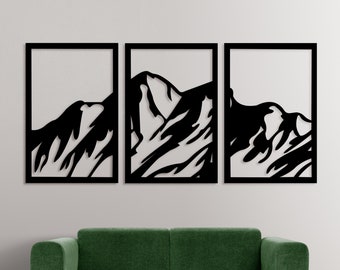Mountain Design Laser Cut Svg Dxf Files Wall Sticker Engraving Decal ...