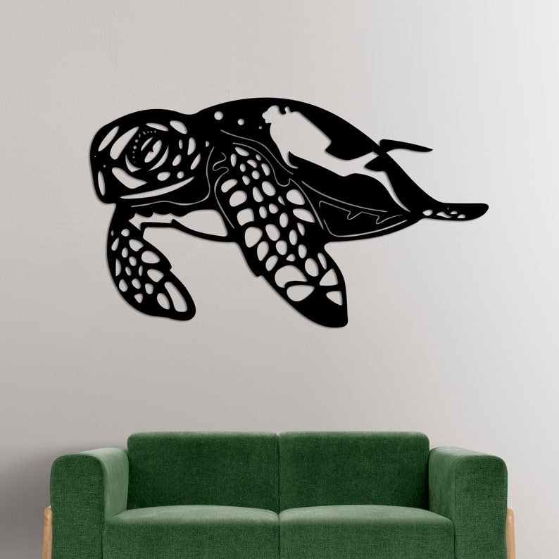 Sea Turtle Scuba Diver Dxf Vector Svg-png-dxf-aisea Turtle - Etsy