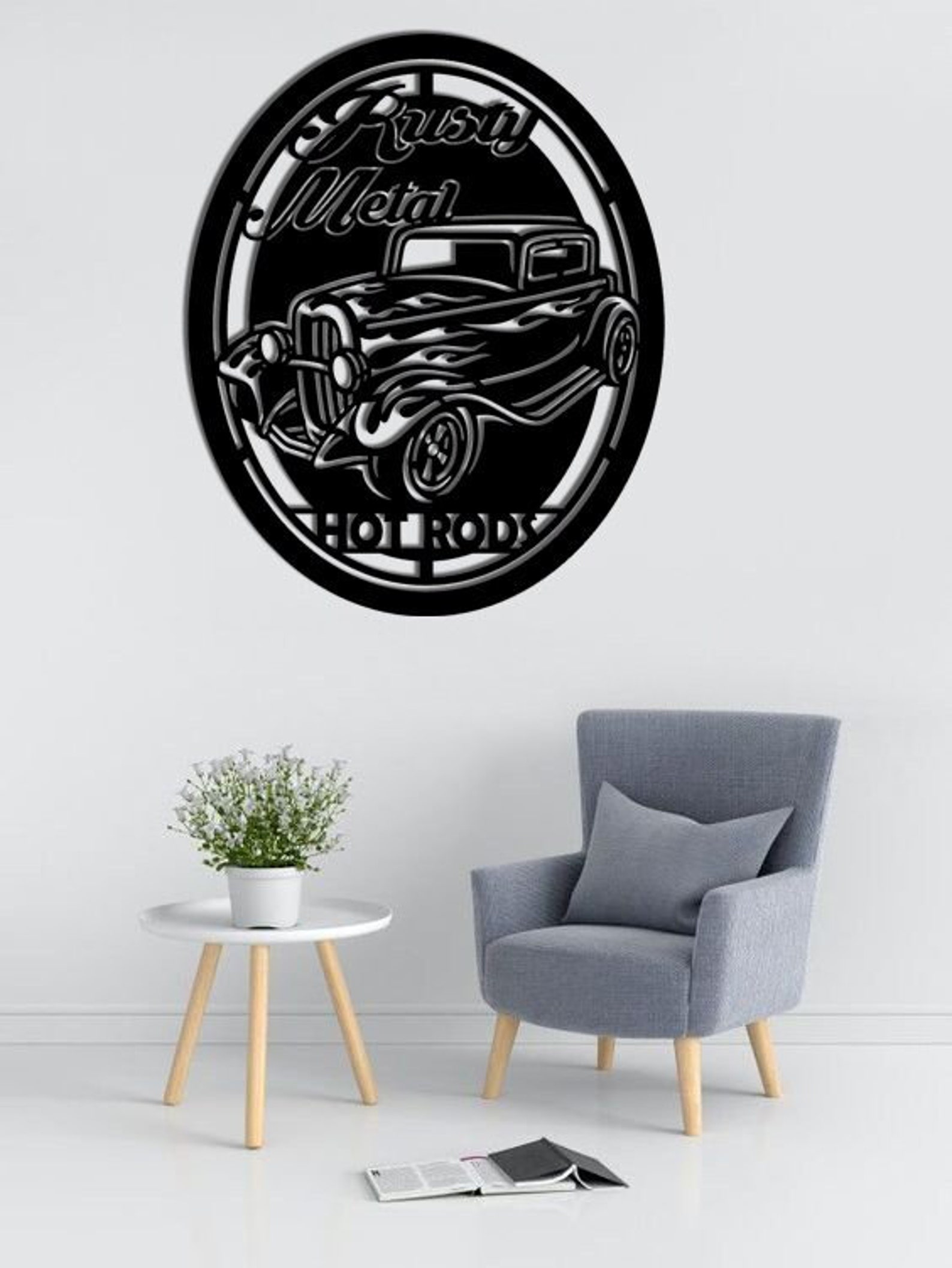 Hot Rod SVG, Vintage Car SVG, Muscle Car Silhouette, Retro Car Svg, Hot ...