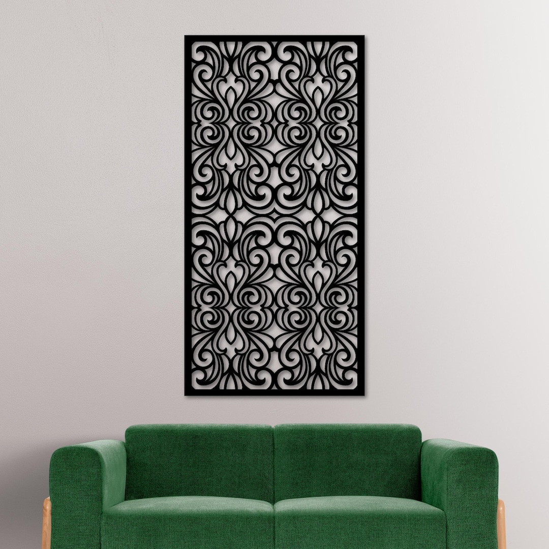 Decorative Panel DXF for CNC Laser Cutting, Wall Art, Geometric Pattern ...