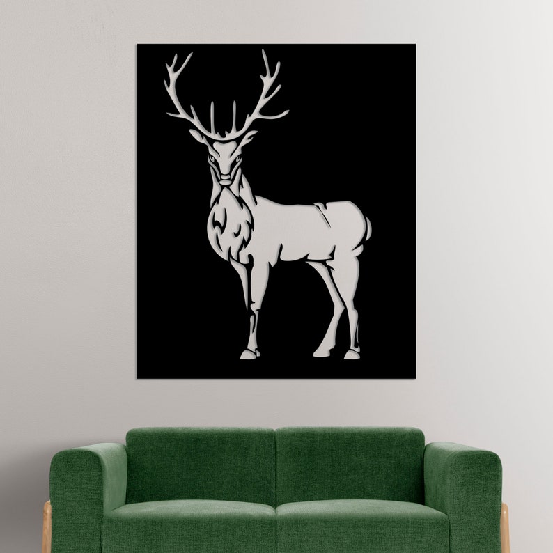 Elk Scene SVG DXF, Animals Cut File for Laser, Dxf for Plasma, Deer Cnc ...