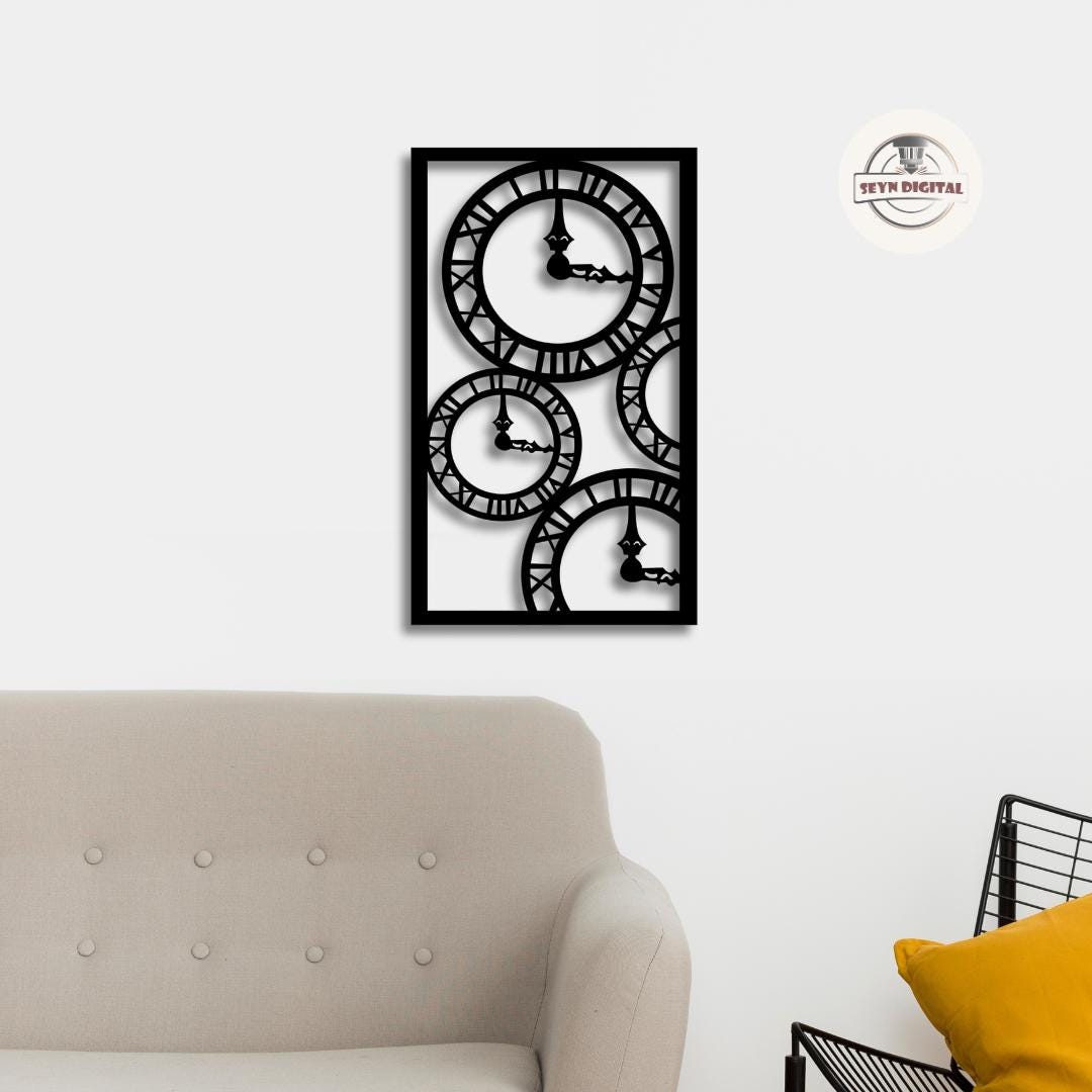 Decorative Clock Panel DXF File for Laser and Plasma Cutting, Wall ...