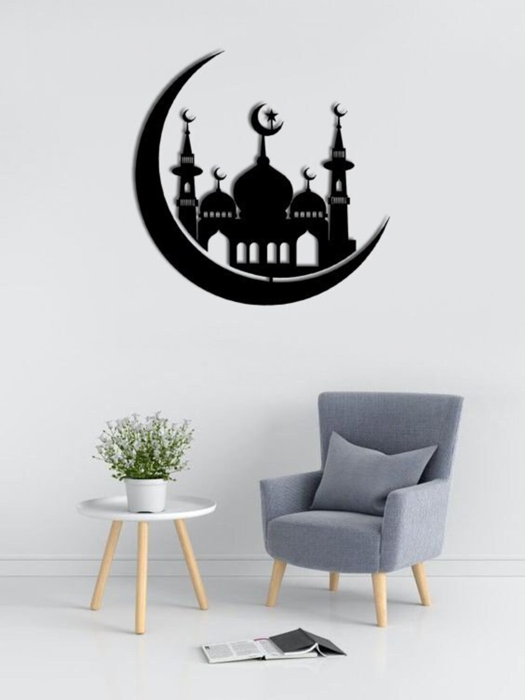 Islamic SVG, Islamic DXF, Crescent and Mosque Clipart, Mosque and Moon ...