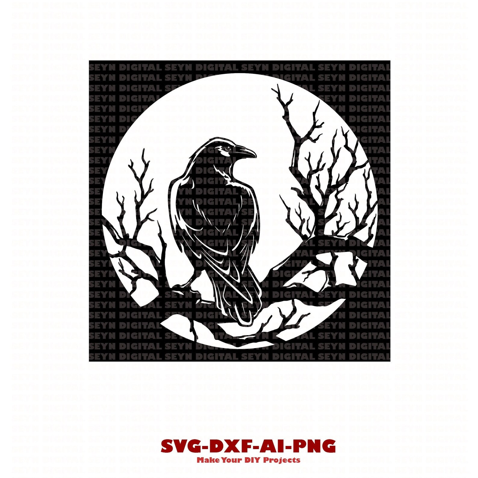 Raven SVG Black Bird Svg File Crow Clipart Svg Flying Raven - Etsy