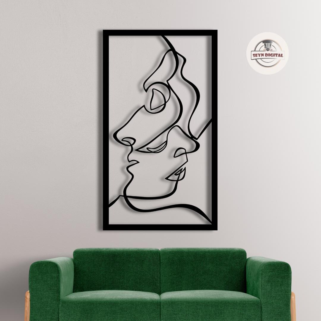 Couple Silhouette DXF File: Laser Cut Wall Art (digital Download) - Etsy