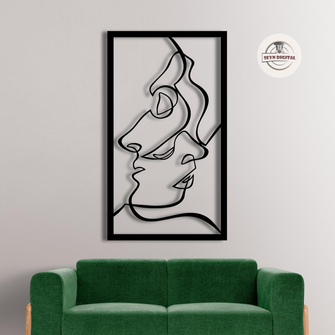 Couple Silhouette DXF File: Laser Cut Wall Art (digital Download) - Etsy