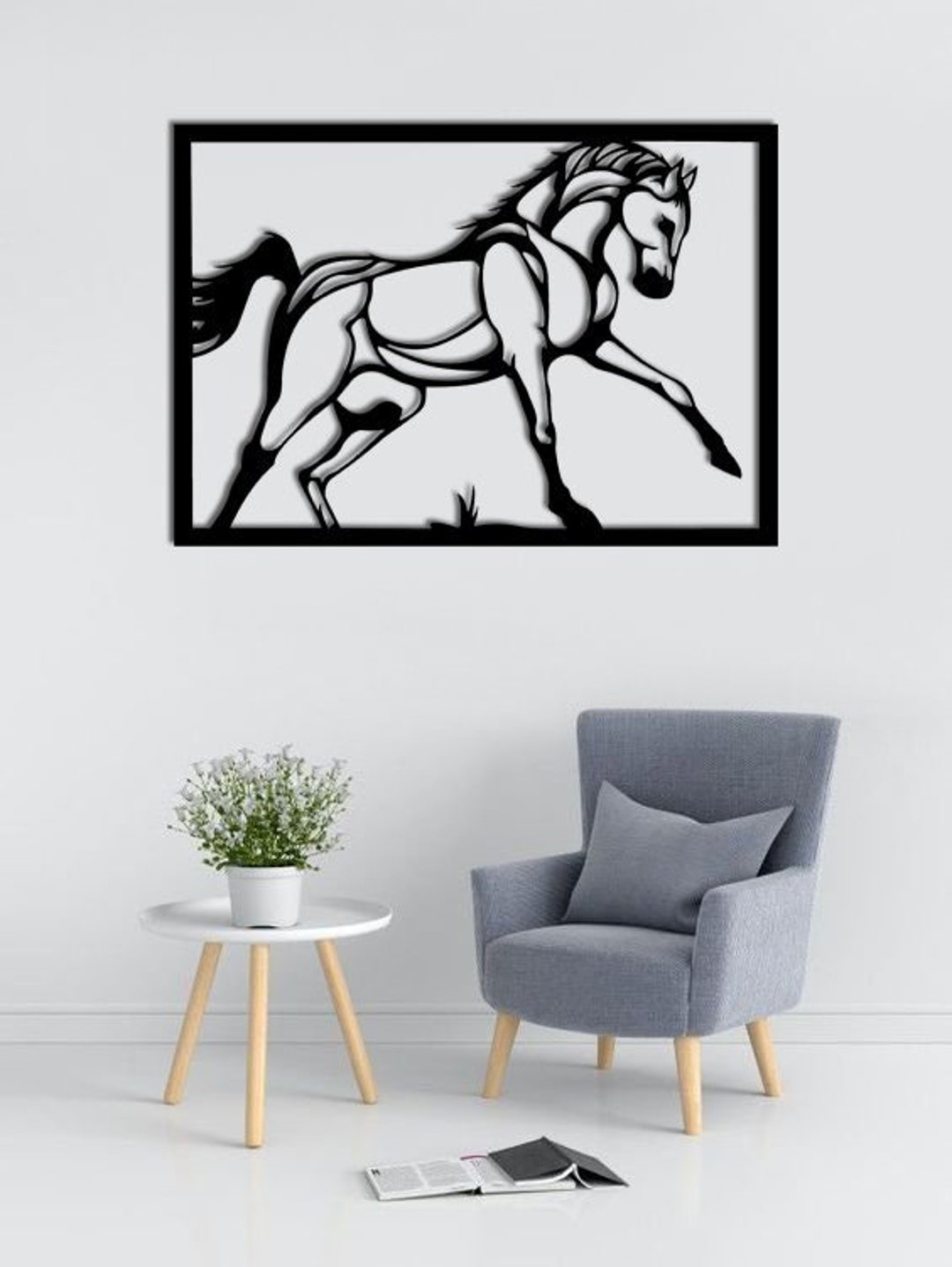 Horse Svg Cut File, Animal Dxf Files, Plasma Cut File, Wall Art Dxf ...