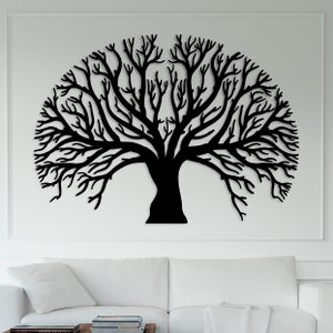 Tree Wall Decor Svg-png-dxf,dark Silhouette, Instant Download,tree ...