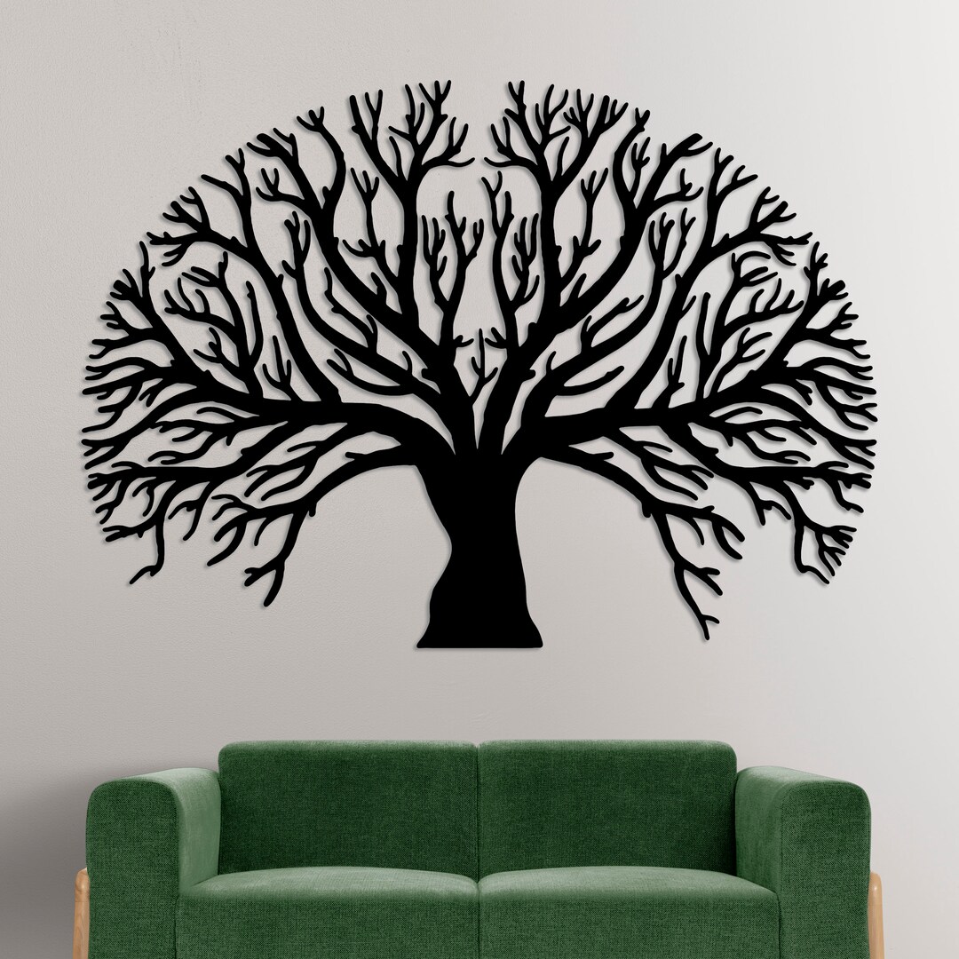 Tree Wall Decor Svg-png-dxf,dark Silhouette, Instant Download,tree ...