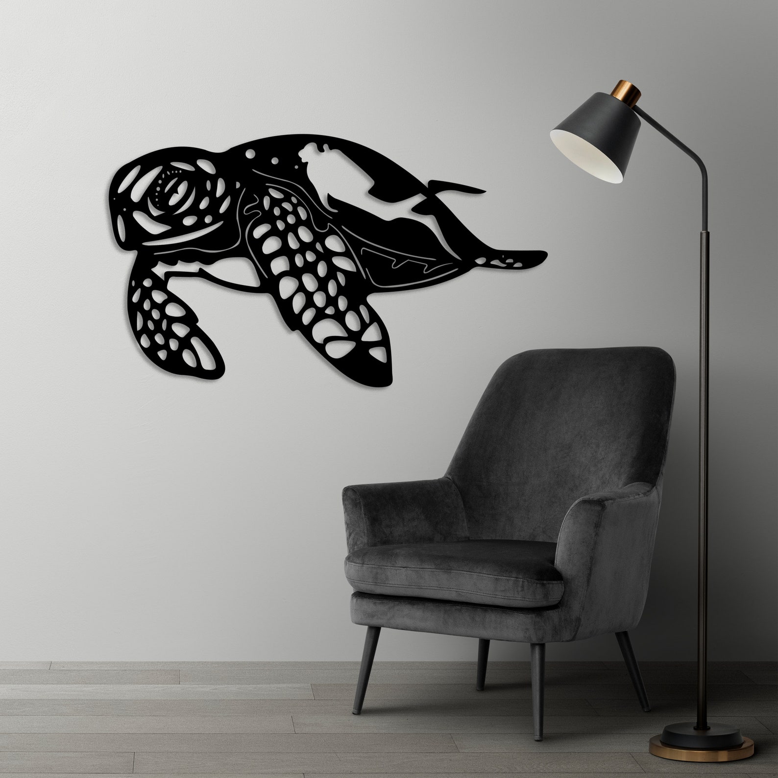 Sea Turtle Scuba Diver Dxf Vector Svg-png-dxf-ai,sea Turtle Svg, Sea ...