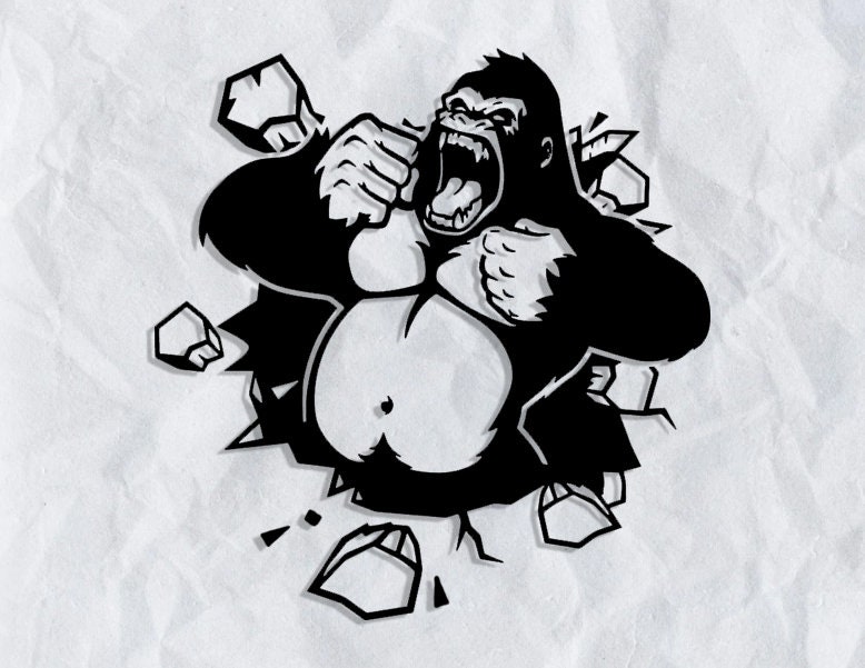 Vector Models Angry Monkey Gorilla Files Vector Face Monkey Angry ...