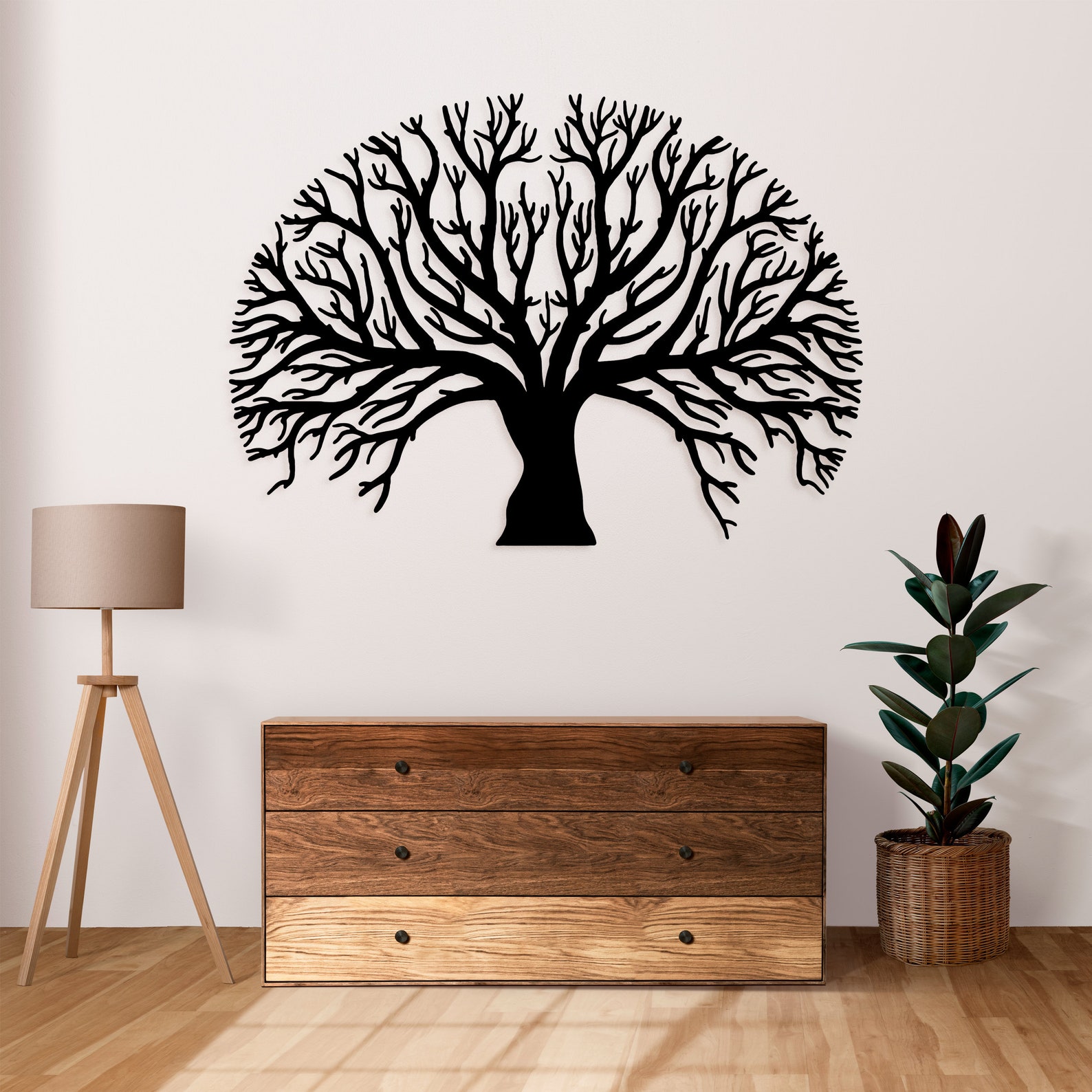 Tree Wall Decor Svg-png-dxf,dark Silhouette, Instant Download,tree ...