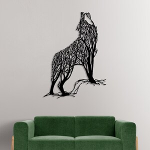 Tree Wolf Dxf Tree Branch Svg Pdf Digital Download Laser Cut Cnc ...