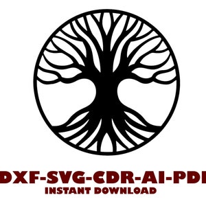 The Tree of Life Symbol Svg, Instant, Dark Silhouette, Instant Download ...