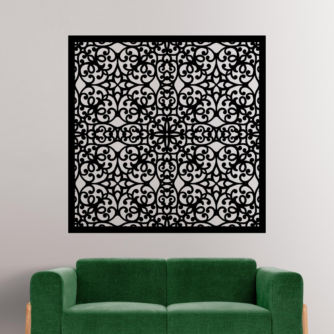 CNC Laser Cut Panel DXF Files Wall Art Home Decor Resizable Patterns ...