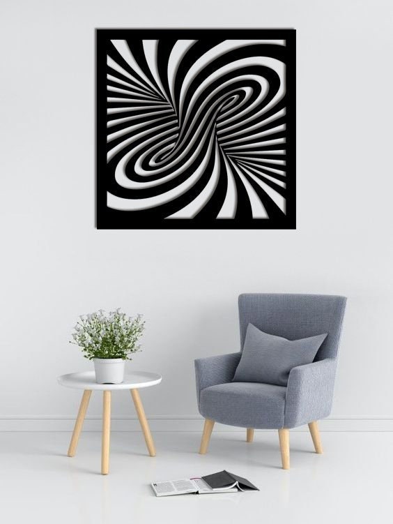 3D Spiral Wall Decor,dxf,svg,ai,png,laser Cut File,hypnosis Spiral Svg ...