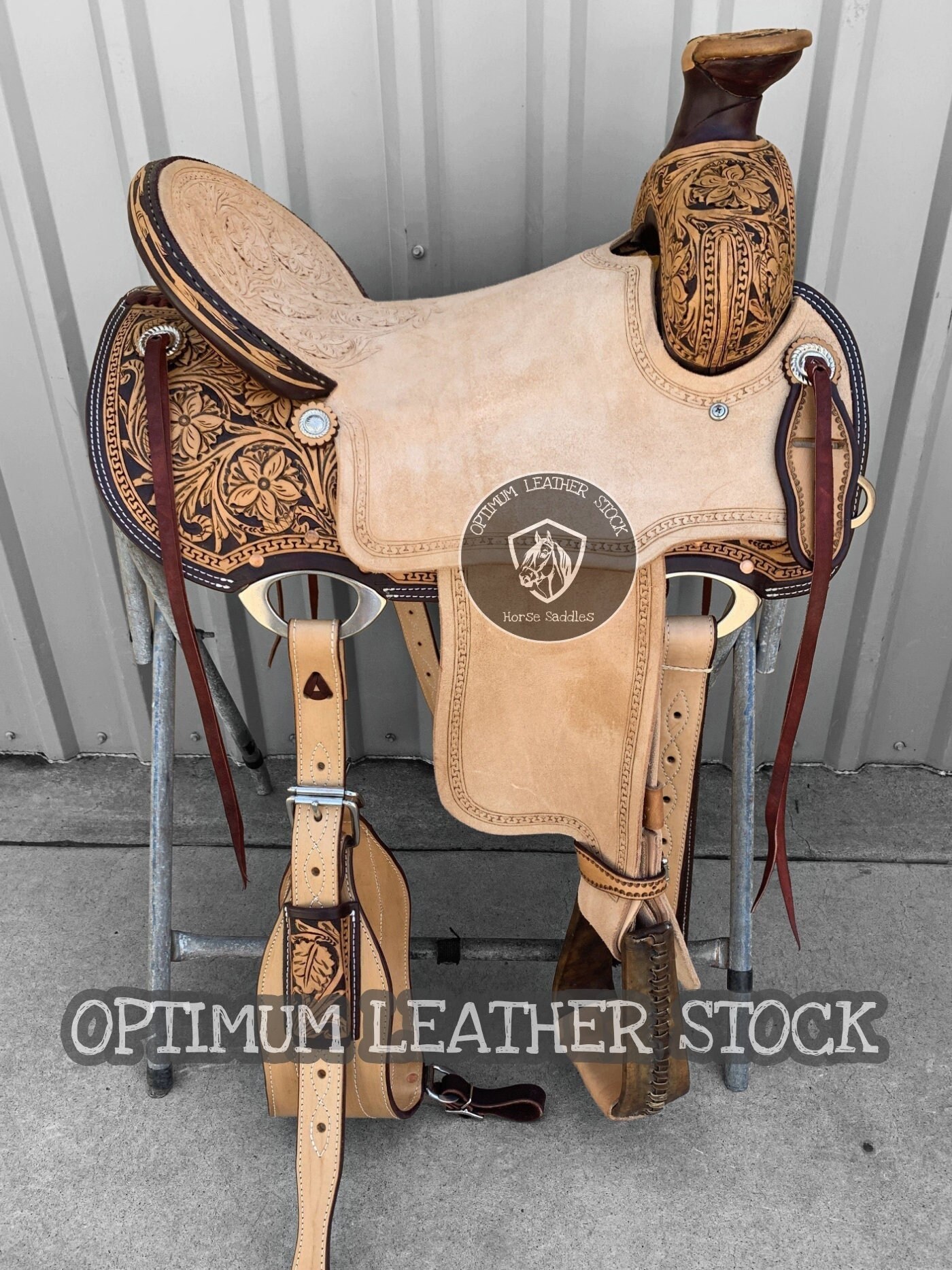 Wade Style Tree A Slick Fork Premium Leather Ranch Roping Western Work ...