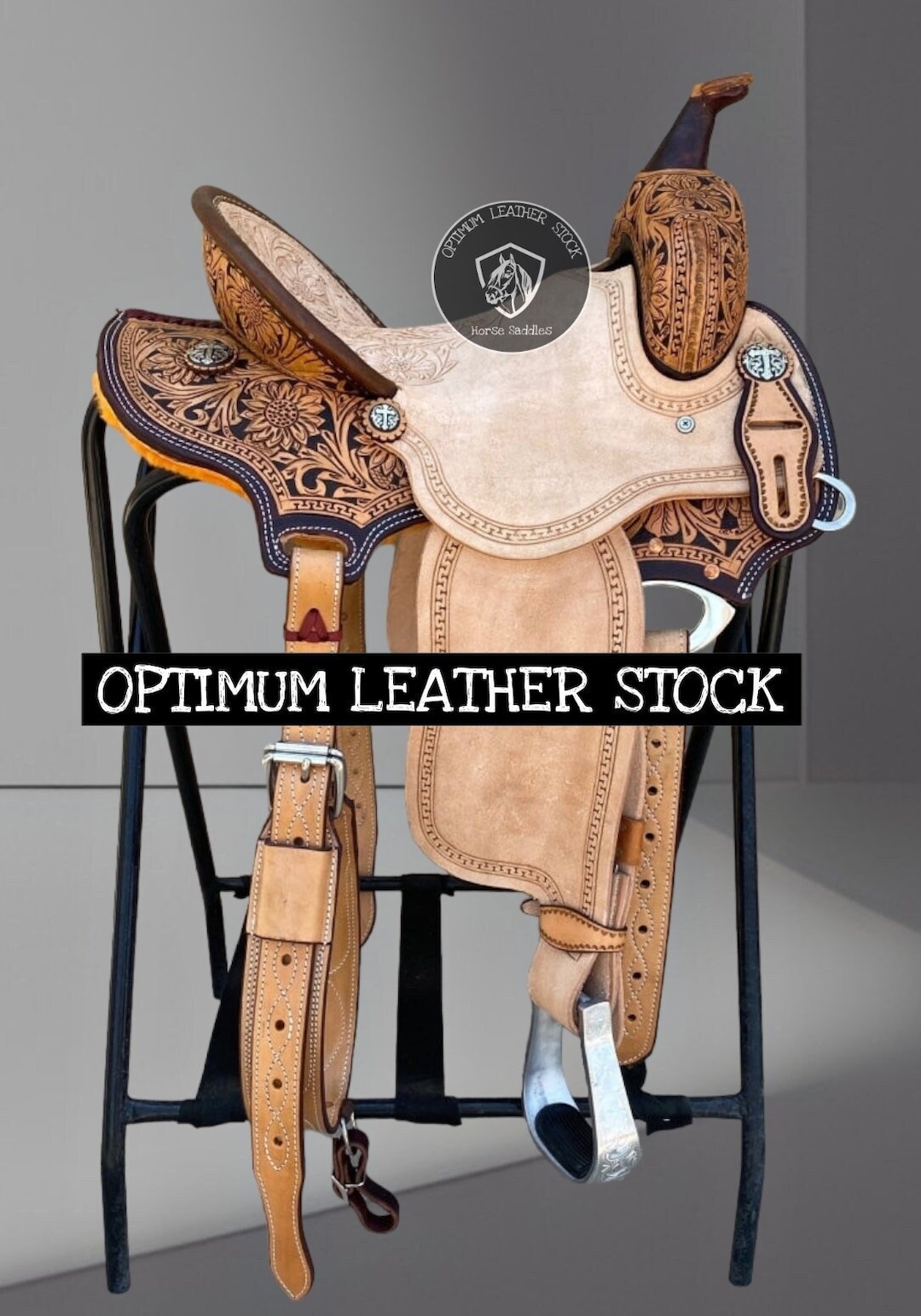 Handmade Adult and Youth Child Premium Leather Deep Seat Western Barrel ...