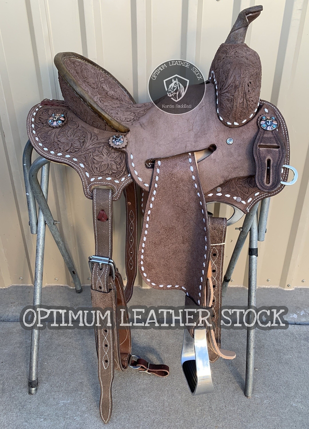 Premium Leather Western Strip Down Barrel Racing Horse Saddle With ...