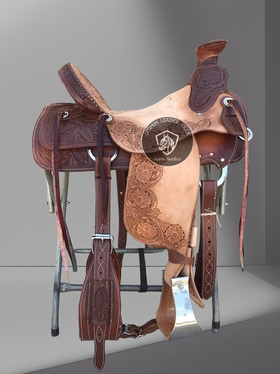 Wade Tree A Fork Premium Western Leather Roping Ranch Work Horse Saddle ...