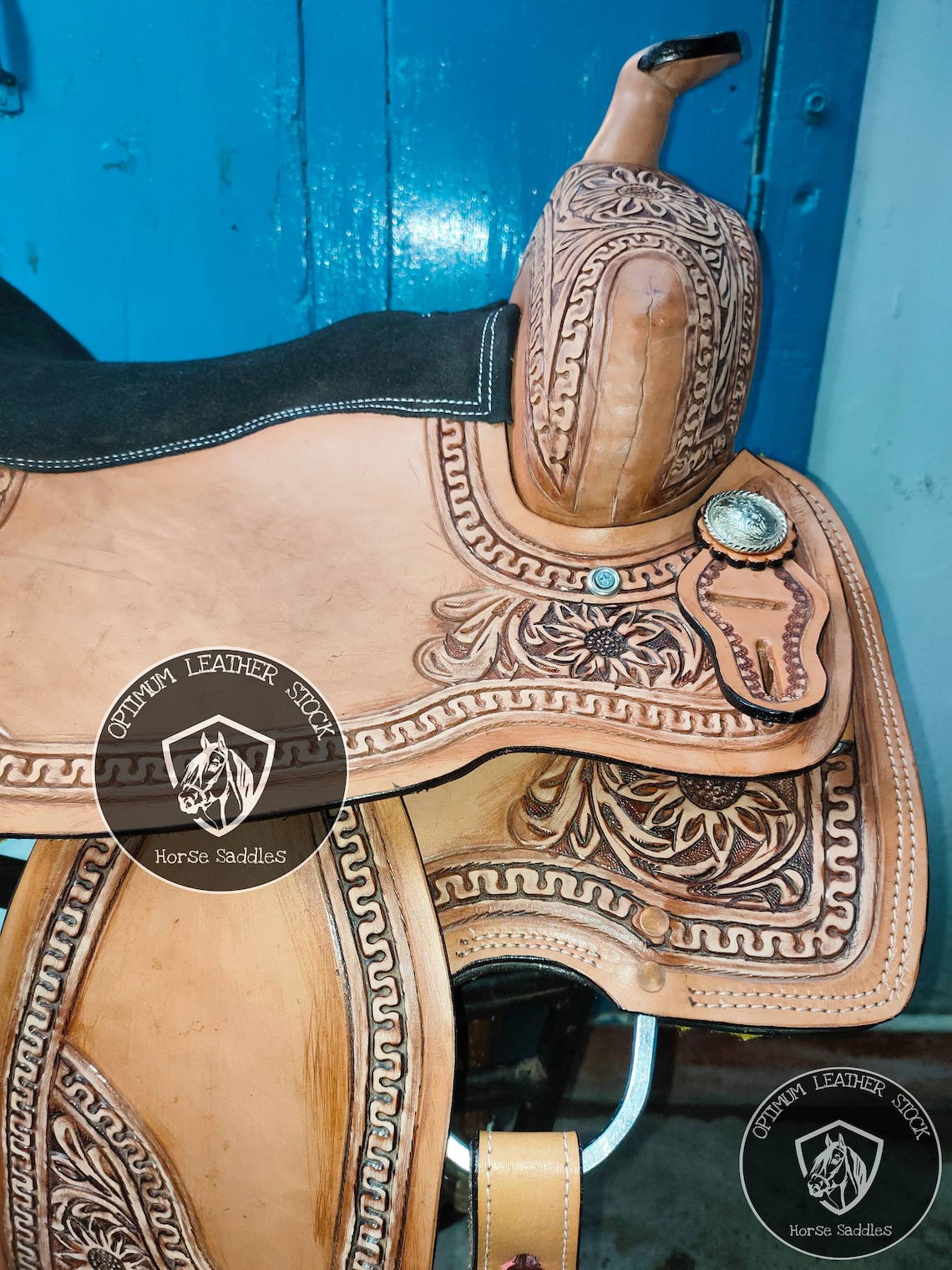 Handmade Western Leather Hand Carved Ranch Roper Horse Saddle - Etsy