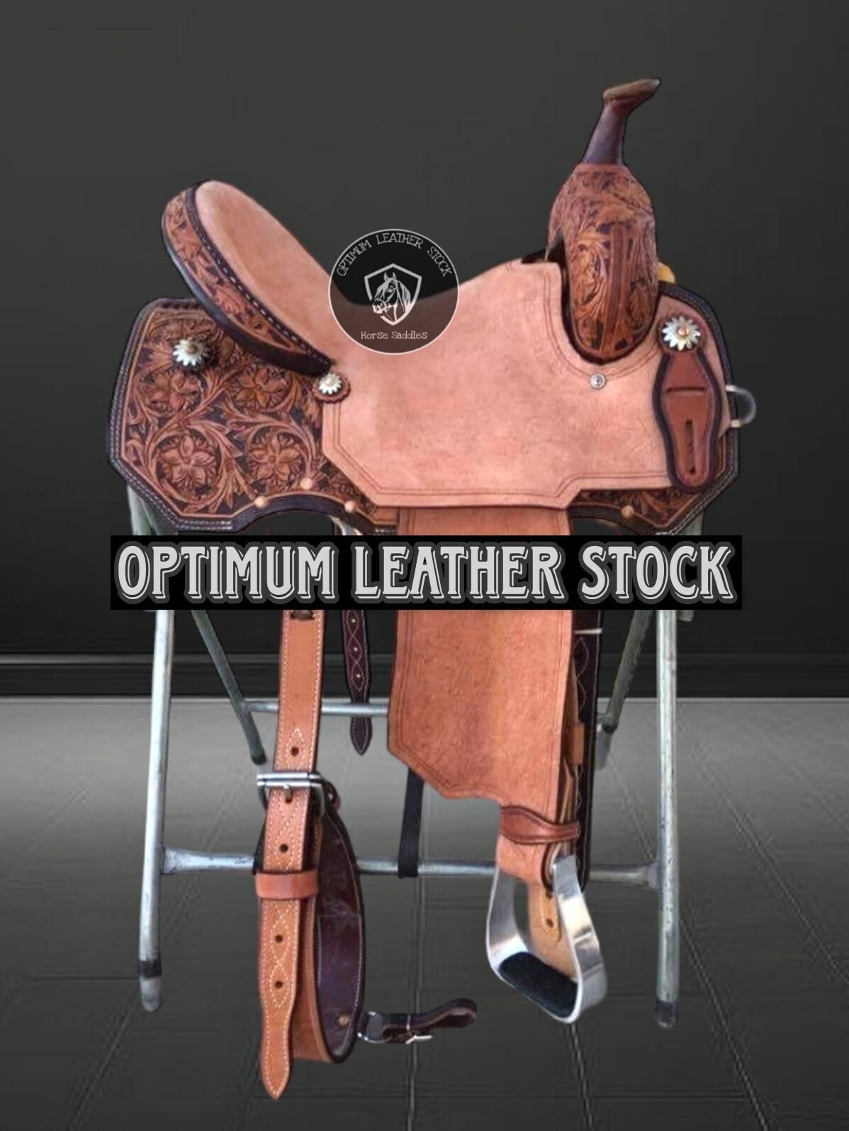 Western Barrel Racing Pleasure Trail Premium Leather Horse Saddle Tack ...