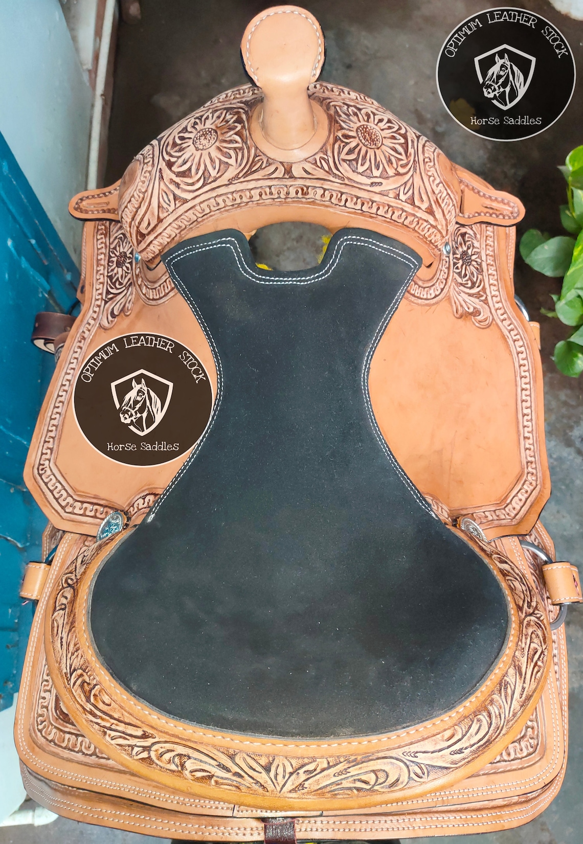 Handmade Western Leather Hand Carved Ranch Roper Horse Saddle - Etsy