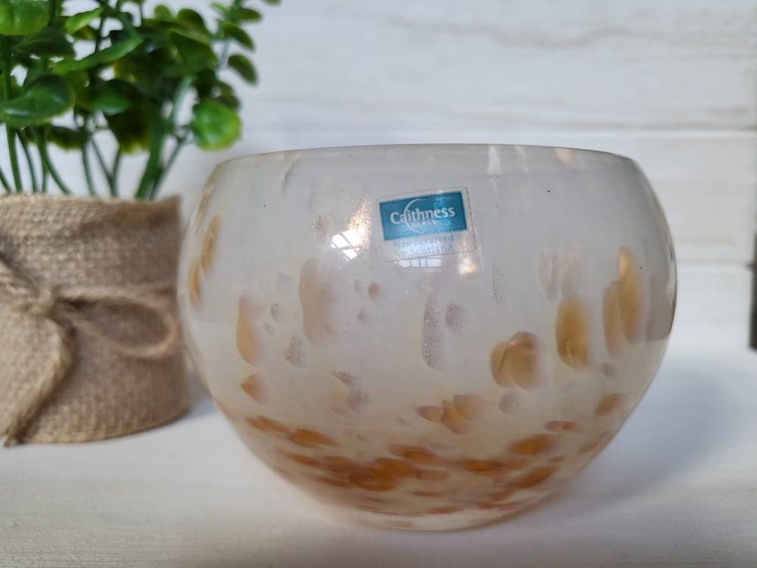 Vintage Caithness Glass Bowl Cream 1980s - Etsy