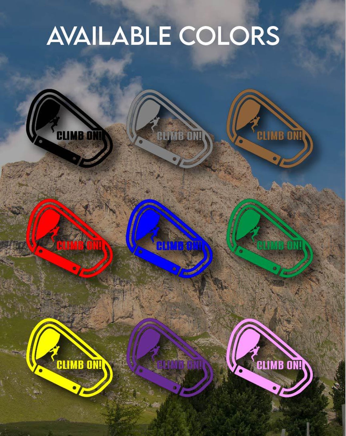 Rock Climbing Stickers, Outdoor Sport Decals, Rock and Ice Climbing ...