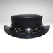 Black Short Top Hat - Handmade With Leather - Etsy