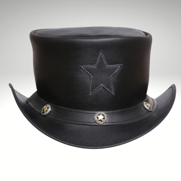 Leather Top Hat Steampunk El Dorado - Etsy