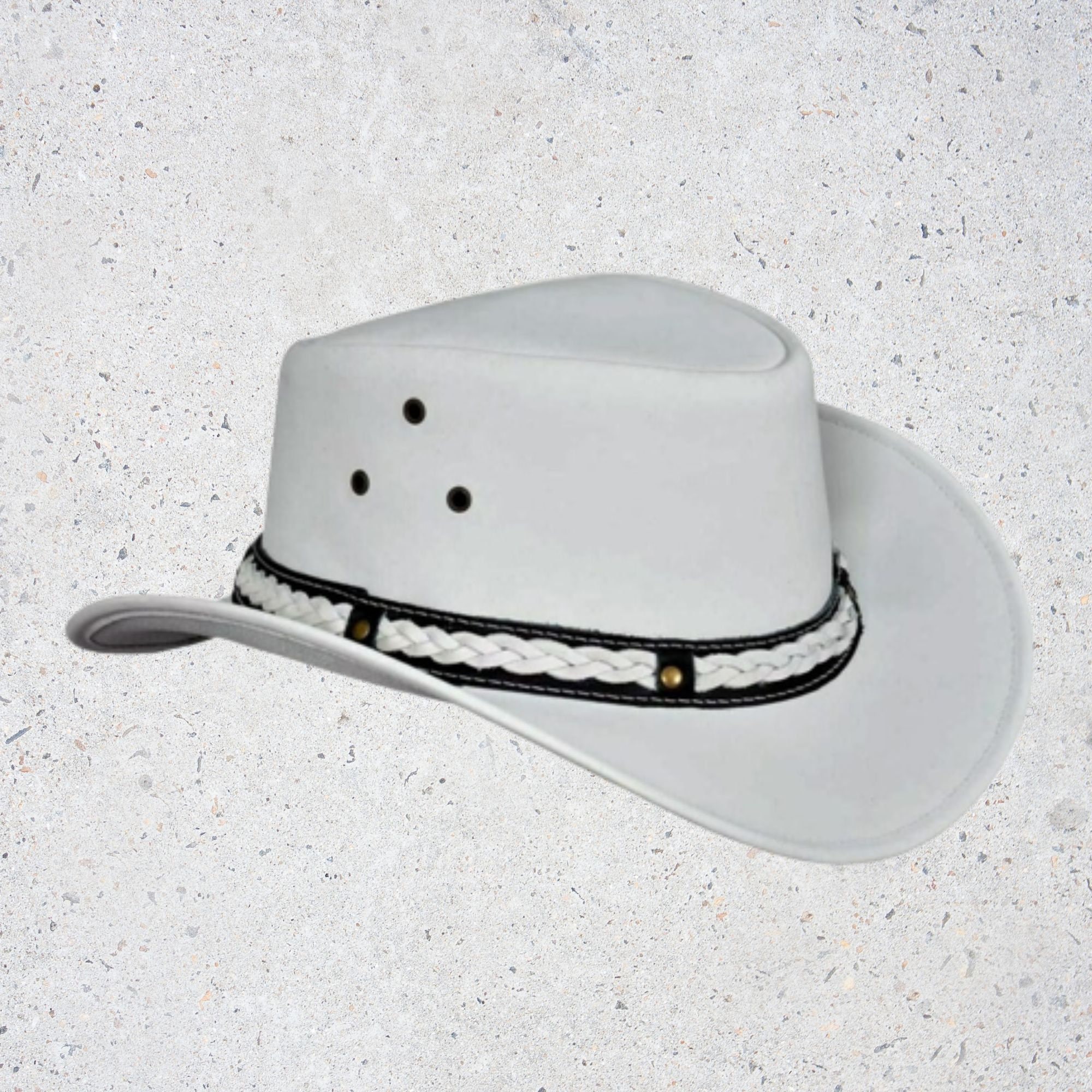 White Cowboy Hat | White Leather Cowboy Hat - Etsy