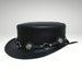 Black Short Top Hat Handmade With Leather - Etsy