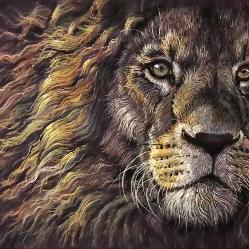 Lion Painting - Etsy