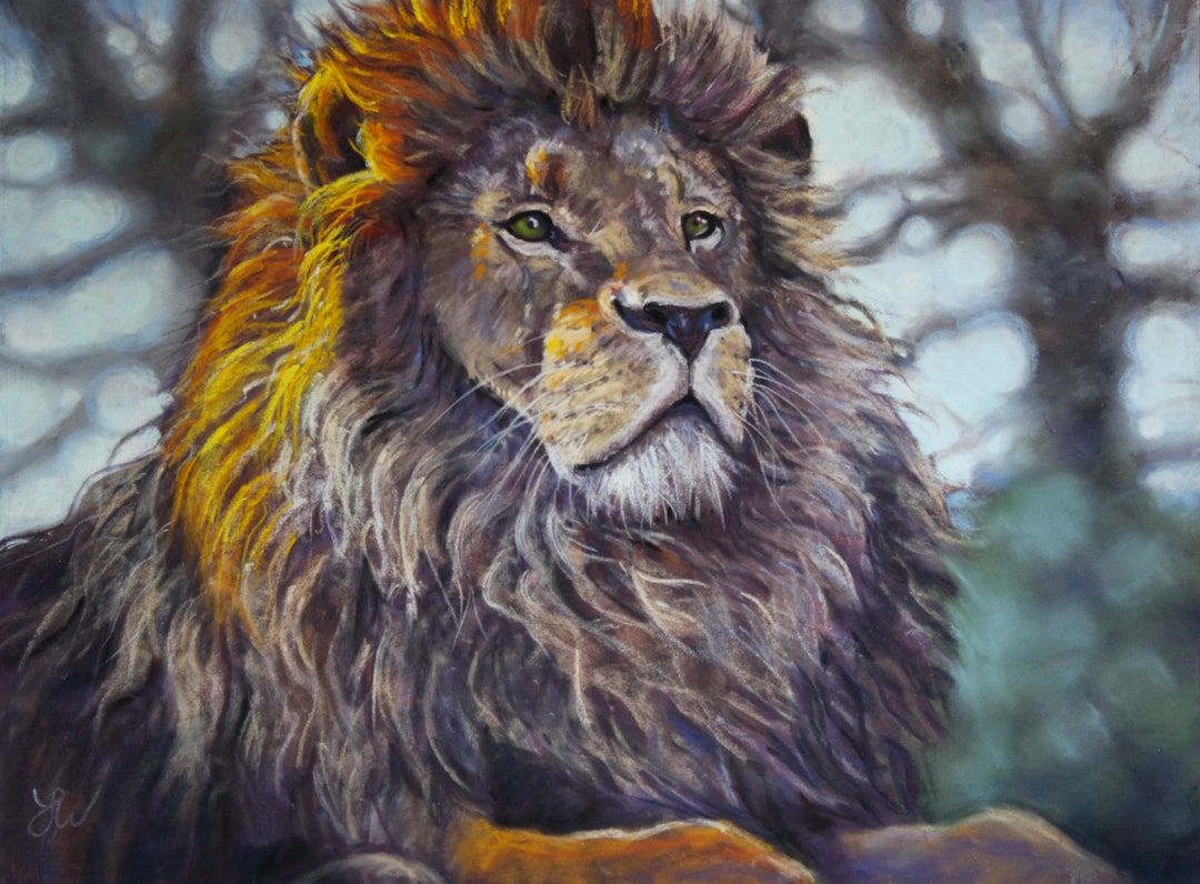 Original Art ~ Lion Painting~ Animal Wall Art - Etsy