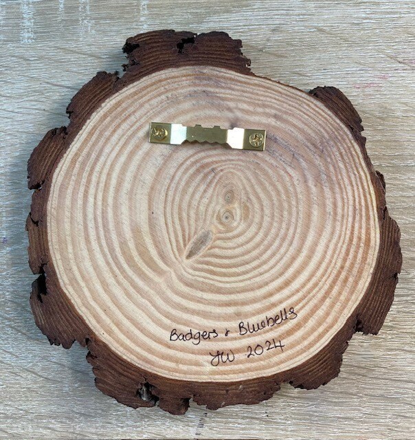 Badgers Wood Slice Badger Art Print Rustic Wood Slice Decoupage - Etsy UK