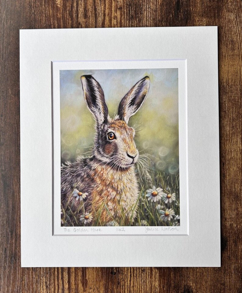 Golden Hare Giclée Print: Limited Edition Fine Art (10x12) - Etsy UK