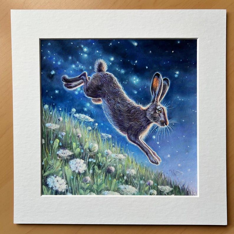 Hare Giclee Print: Twilight Bound, Fine Art Print, Signed and Mounted ...