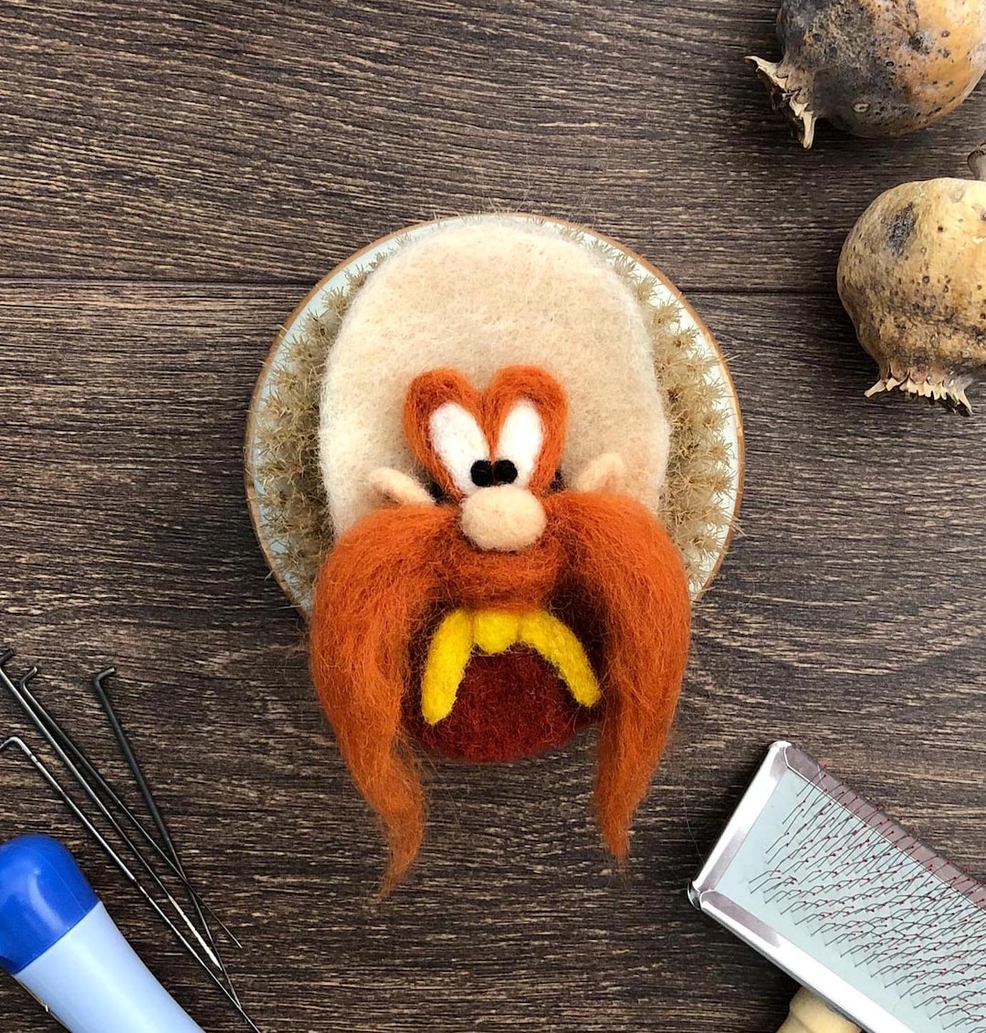 Handmade Wool Felt Character Brooch, Birthday Gift, Gift, Unique, Funny ...
