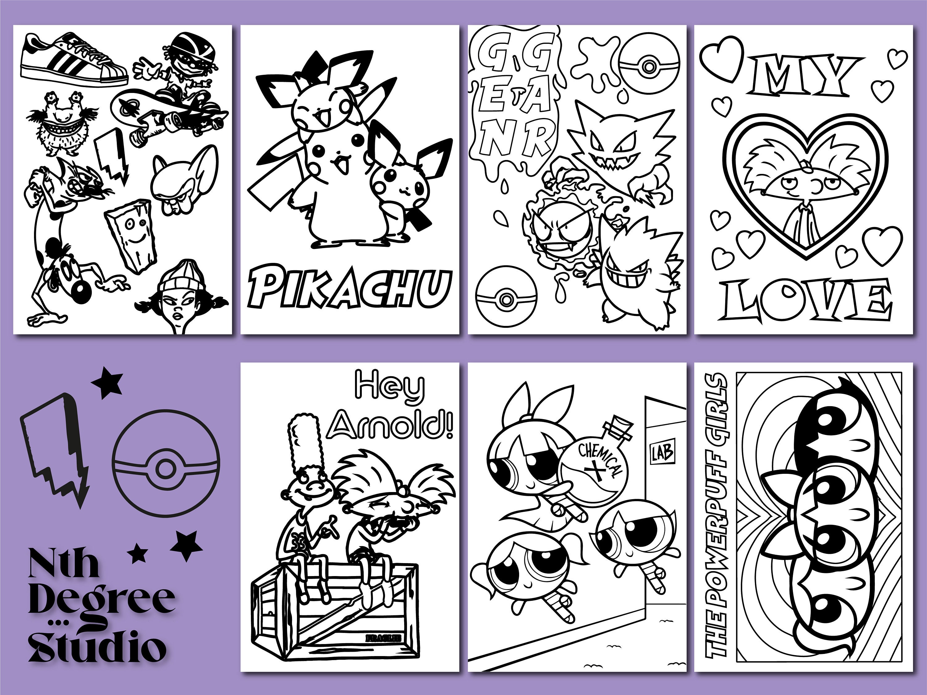 90s Colouring Pages, Cartoons Gaming Music, 90s Aesthetic, Colouring ...