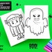 Halloween Printable Colouring Pages, Instant Download, Art and Crafts ...