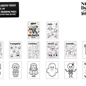 Halloween Printable Colouring Pages, Instant Download, Art and Crafts ...